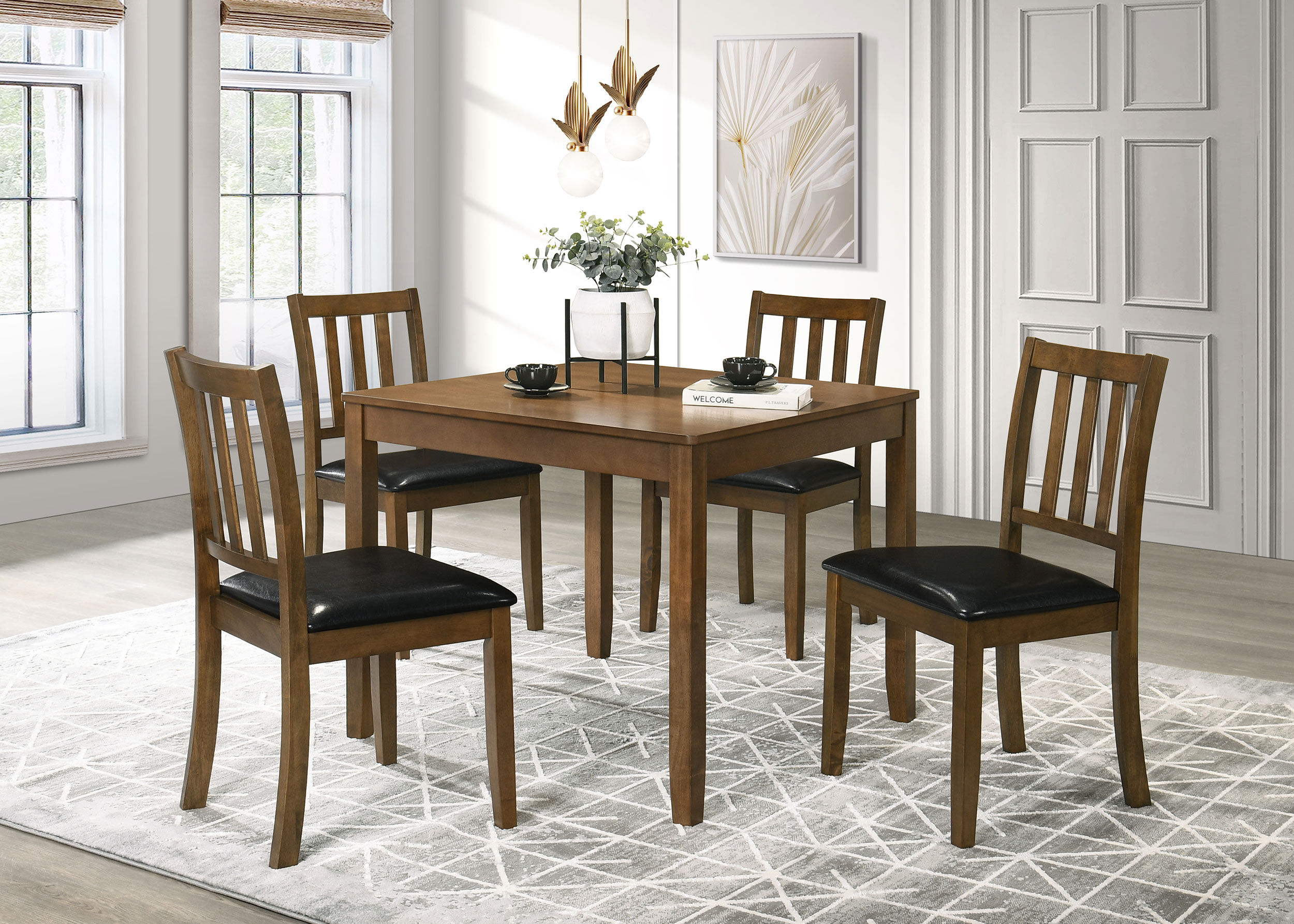 Hotel Surplus: Bridgeway Dining Set 5 pc. Set Honey Brown
