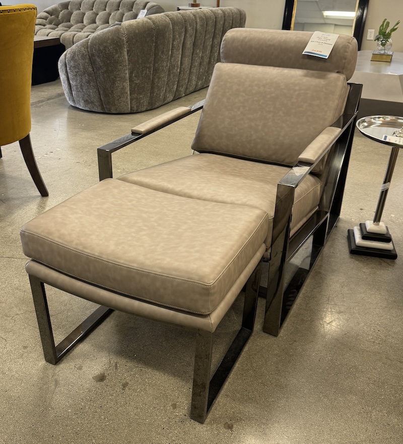 Hotel Surplus: Milo Chair & Ottoman - Light Grey