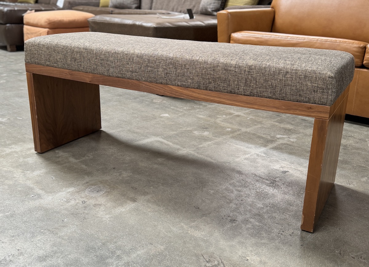 Hotel Surplus: Hyatt Regency - Grey Upholstered Wooden Bench