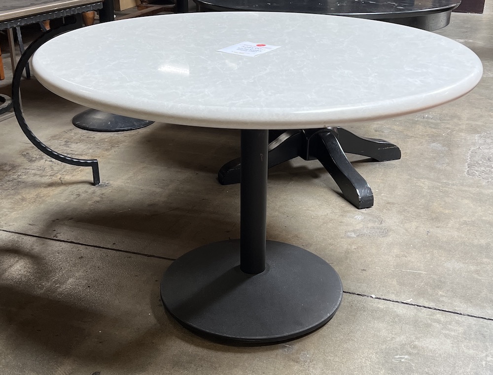 Hotel Surplus: Stone-Top Round Restaurant Table